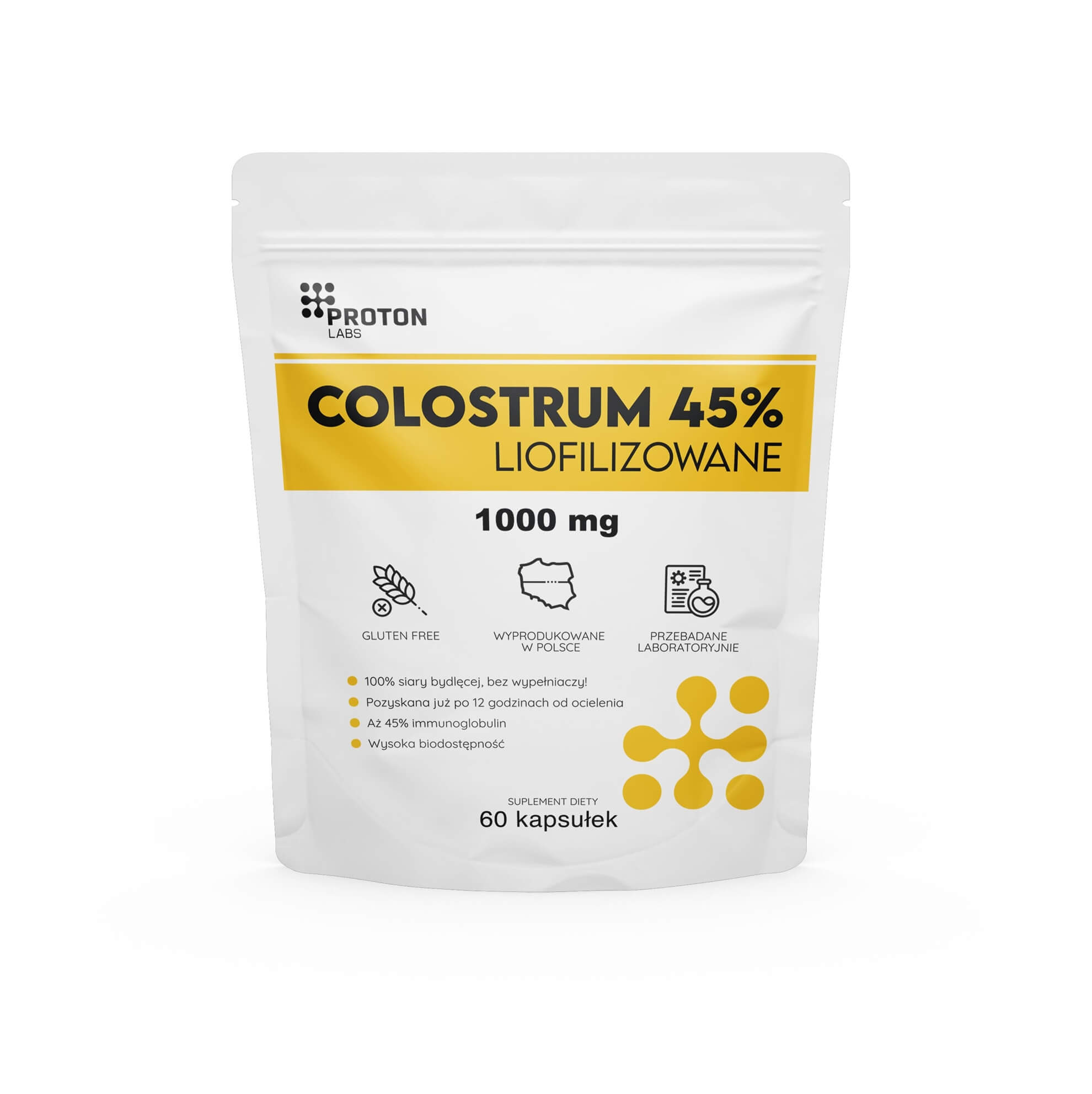 Colostrum 45% IG 1000mg Liofilizowane – Proton Labs