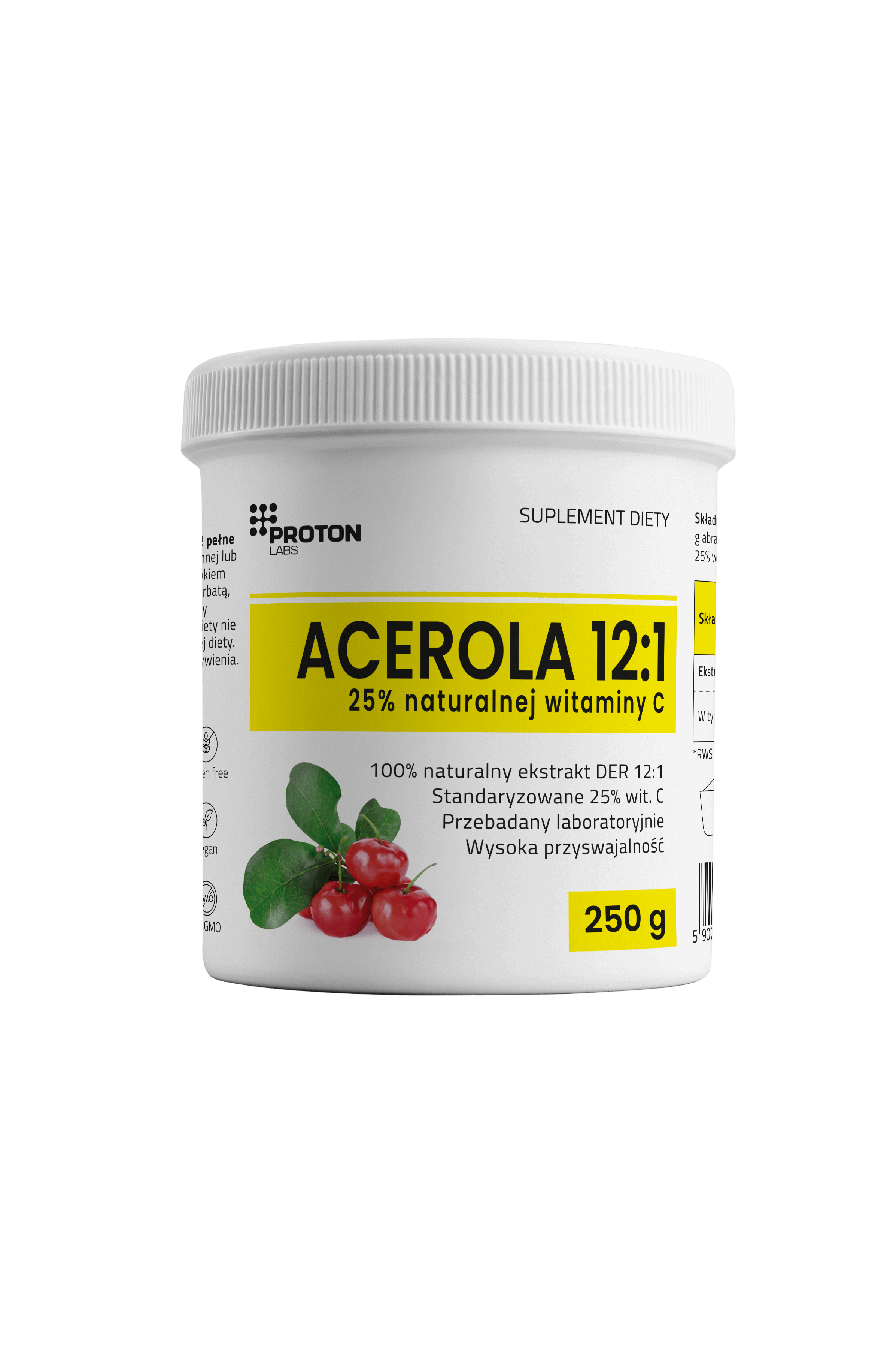 Acerola proszek 250g - ekstrakt DER 12:1 (25% naturalnej witaminy C ...